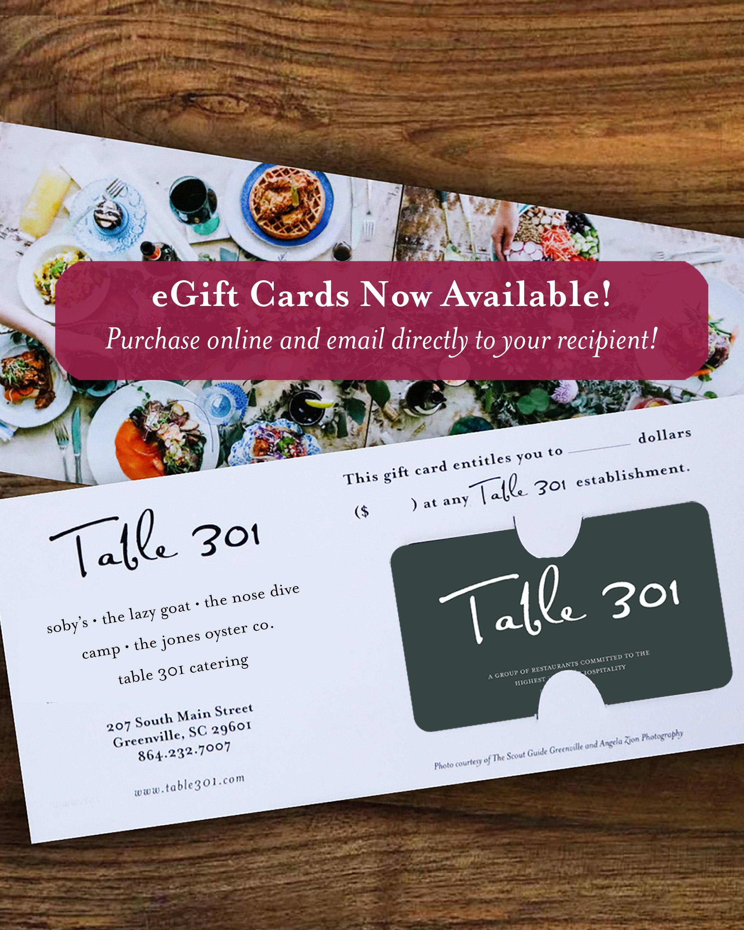 Table 301 Gift Card – My Store